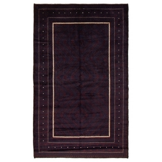 ECARPETGALLERY Hand-knotted Teimani Navy Wool Rug - 5'1 x 7'10 - Bed ...