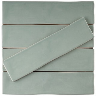 Merola Tile Biarritz Green 3" x 12" Ceramic Wall Tile - Bed Bath ...