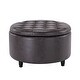 Kotter Home Round Tufted Storage Ottoman - Bed Bath & Beyond - 31319336