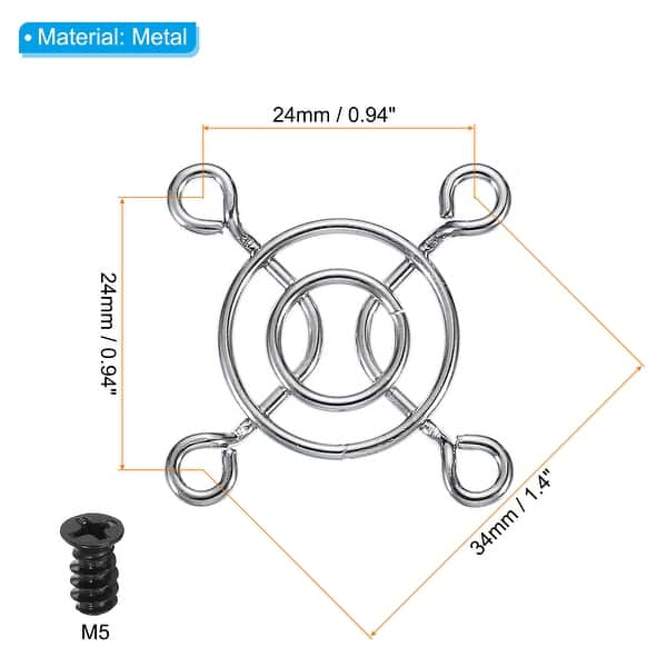 30mm Fan Finger Grill, 4 Pack Metal Grill Protector Guard with Screw ...