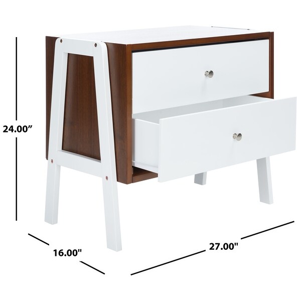 SAFAVIEH Winchester 2 Drawer Accent Table Nightstand On Sale Bed Bath Beyond 32970603