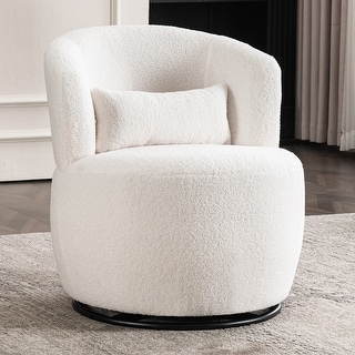 Swivel Accent Chair Round Armchair with 360 Degree Rotation - Bed Bath ...