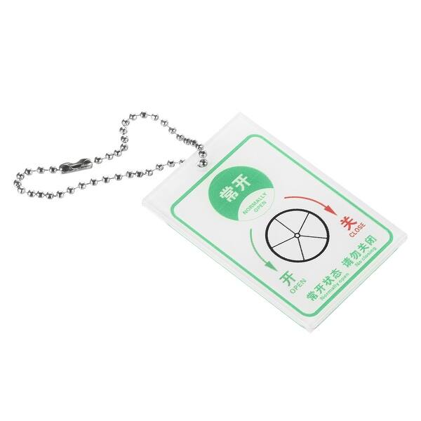 Valve Identifier Tag "Normally Open" Labeling Holder, Green on White ...