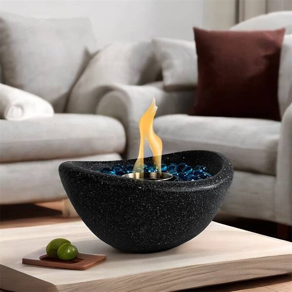Portable Ethanol Fireplace Alcohol Table Top Smokeless Fire Pot - Bed ...