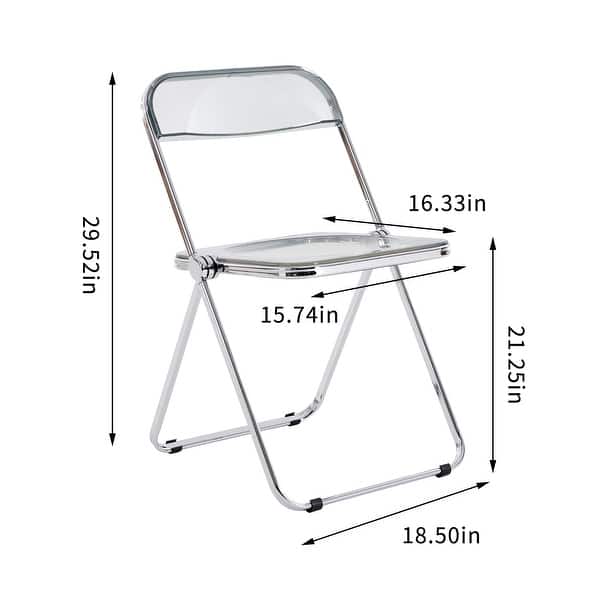 Folding Chair Transparent Chairs Pc Living Room Seat Vanity Stools ...