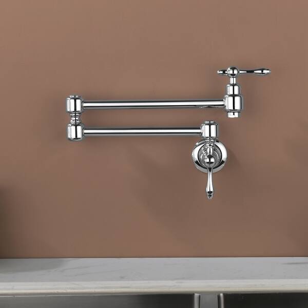 Double-Handle Retractable Wall Mounted Pot Filler - Bed Bath & Beyond ...