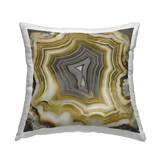 Stupell Chic Geode Crystal Pattern Printed Outdoor Throw Pillow Design ...