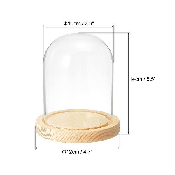Clear Cloche Glass Dome Glass Bell Jar Display Case Centerpiece - Bed ...