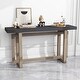 Modern Entryway Console Table with Industrial-inspired Concrete Wood ...
