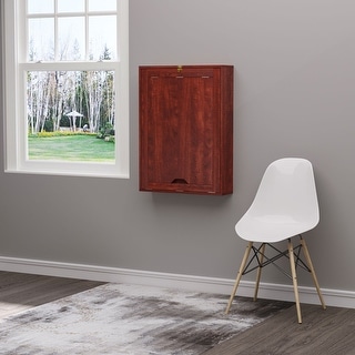 Wall Mounted Fold Out Convertible Computer Desk with Shelves - Bed Bath ...