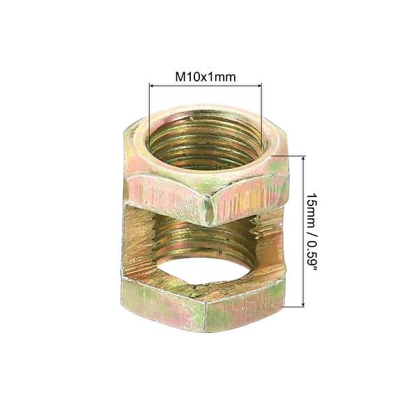 M10x1mm Hexagon Coupling Nut, 6 Pack 15mm Threaded Lamp Pipe Connector ...