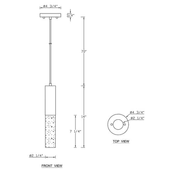 1-Light bulb included Matte Black Bubble Crystal Mini Pendant Light ...