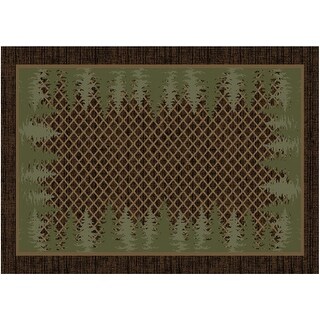 Cozy Cabin Pine Tree Trellis Accent Rug - Bed Bath & Beyond - 39871316