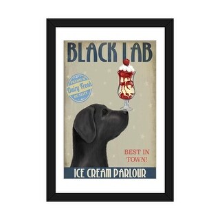 iCanvas "Black Labrador Ice Cream Parlour" by Fab Funky - Bed Bath ...