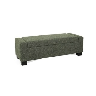 Kera Storage Ottoman Bench, Dark Green Fabric, Lift Top, 50 Inch - Bed ...