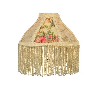 6 In. Wide Fabric & Fringe Roses Shade - Bed Bath & Beyond - 31285317