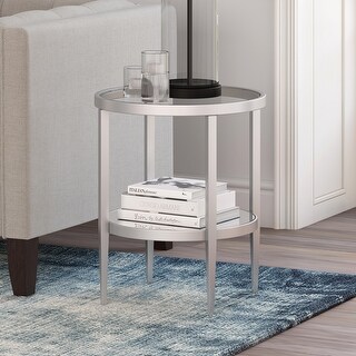 Inez Modern Metal and Glass Side Table - On Sale - Bed Bath & Beyond ...
