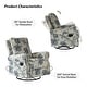 Roderich Farmhouse Floral Print Swivel Rocker Recliner with Rolled Arms ...