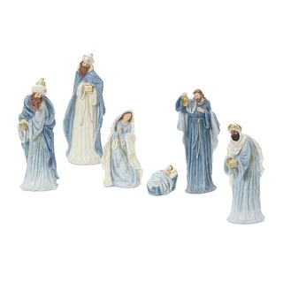 Winter Blue Nativity Figurines (Set of 6) - Bed Bath & Beyond - 37971854