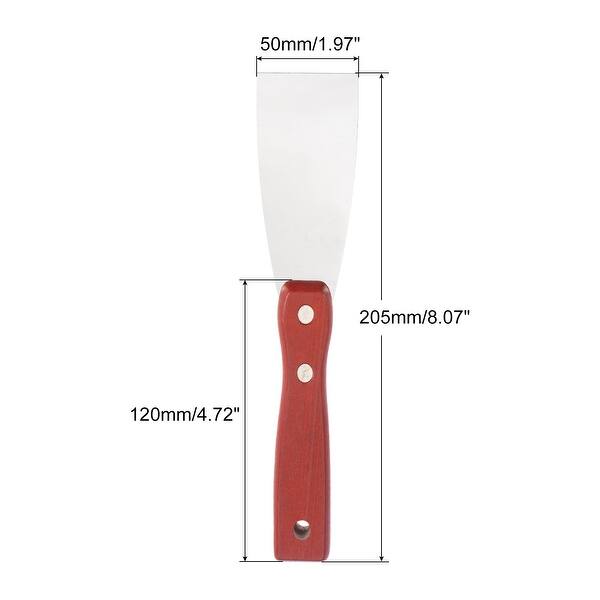 Putty Scraper 2" Stainless Steel Putty Knives Wooden Handle for Drywall ...
