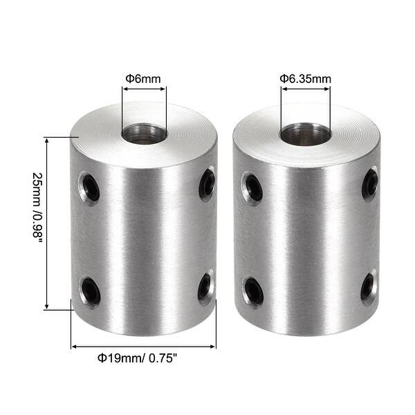 Rigid Coupling 25mm Length 19mm Diameter Aluminum Alloy Shaft Coupler ...