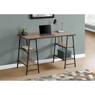 Industrial-Style Computer Desk with 4 Open Shelves - Bed Bath & Beyond ...