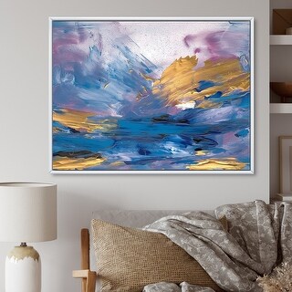 Designart "Effervescent Ocean Golden Sunrise Awakening I" Abstract ...