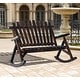 Rocking Chair Outdoor Wooden Rocking Chair, Double-Person Rustic ...