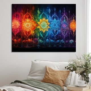 Designart "Hindu Chakras Radiant Rainbow " Hinduism Wall Art - Bed Bath ...