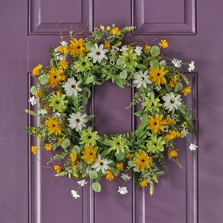 22" Summer Black Eyed Susan Wreath - Bed Bath & Beyond - 43819716