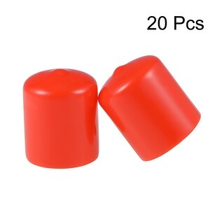20pcs 30mm Round Red Vinyl End Cap Screw Thread Protector Rubber Caps ...
