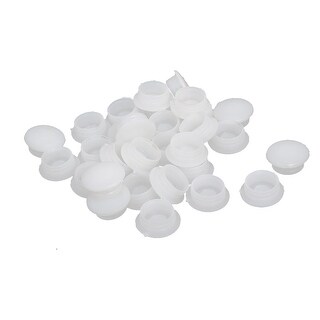 12mm Dia Plastic Thread Design Screw Cap Covers Hole Lids White 30pcs ...
