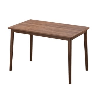 Rustic Rectangle Solid Rubber Wood Dining Table - Walnut - Bed Bath ...