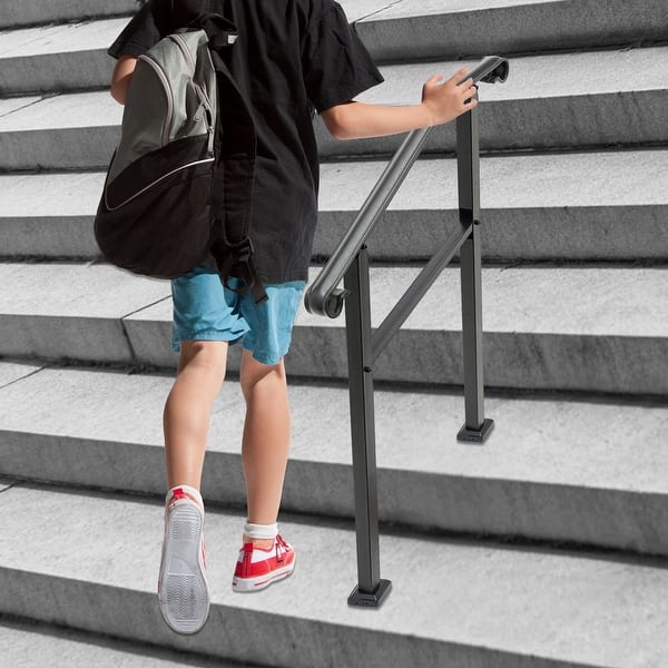3-Step Handrail Staircase Handrail for Outdoor - Bed Bath & Beyond ...
