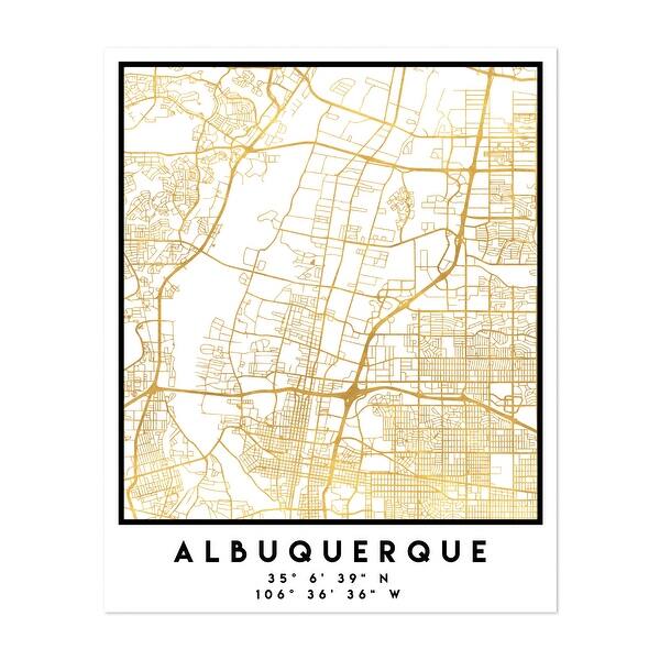 Albuquerque New Mexico Albuquerque Street Map Maps Art Print/Poster ...