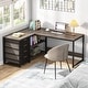 Reversible L-Shaped Office Desk Computer Desk Sturdy Writing Table ...