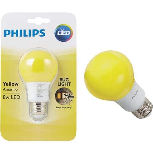 Philips Lighting Co 8W A19 Yllw Bug Led Bulb 463190 Unit: EACH - Bed ...