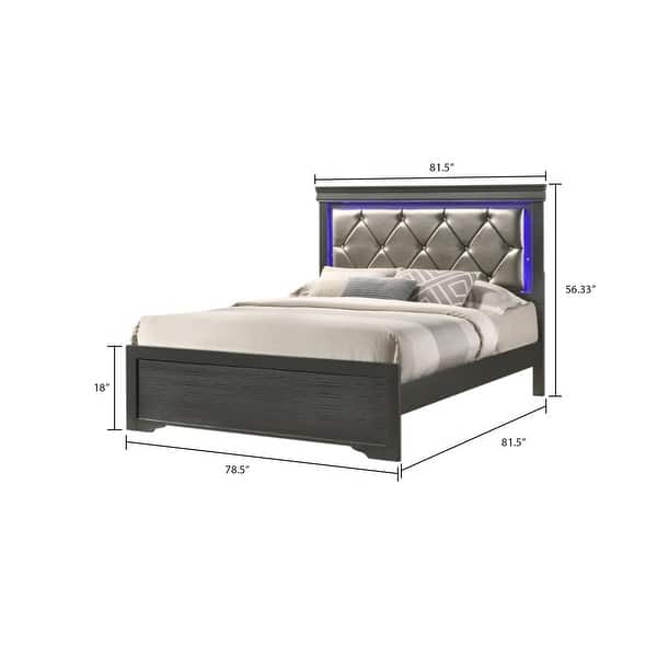 Brooklyn Modern Style 4PC/5PC Upholstery Bedroom Set Made with Wood ...