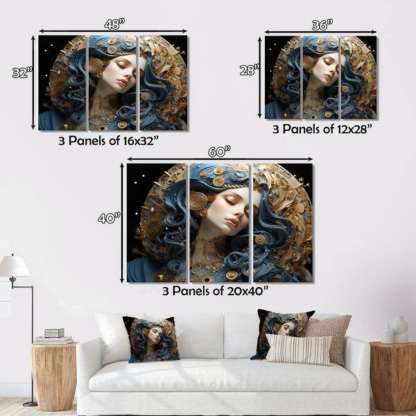 Designart "Christianity Saintly Halo" Spiritual Metal Art Print Set ...