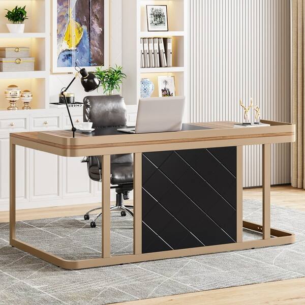 Modern Executive Desk Large Computer Desk for Home Office - Bed Bath ...