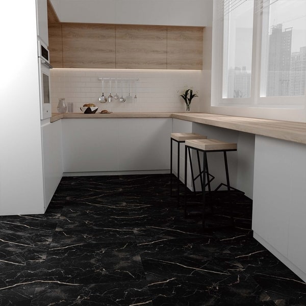black marble floor