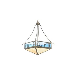 Meyda Tiffany 98702 4 Light 31-1/2" Wide Pendant with Handmade Shade ...