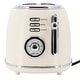 1.7 Quart Electric Tea Kettle and 2 Slice Toaster Combo in Matt Cream ...