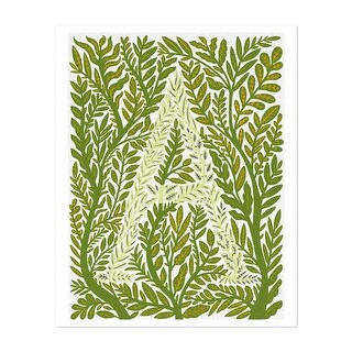 Botanical Letter A Monogram Typography Alphabet Art Print/Poster - Bed ...