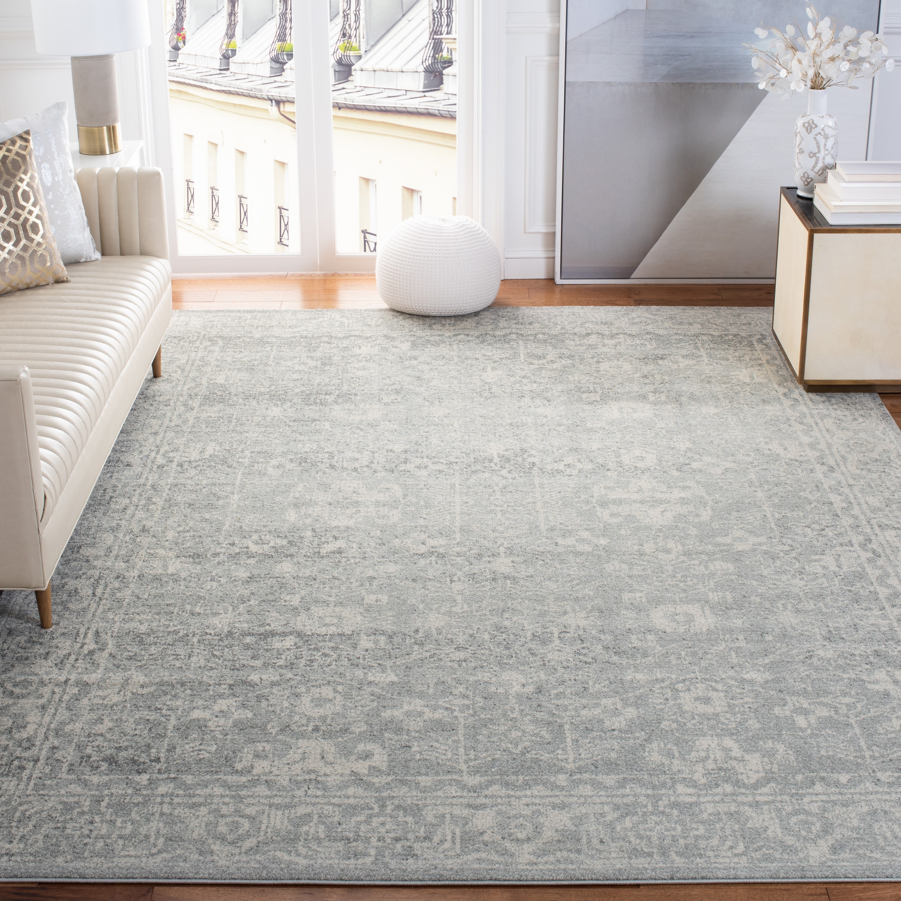 Safavieh Evoke Collection Evk270s Vintage Grey and Ivory Area Rug 8' X ...
