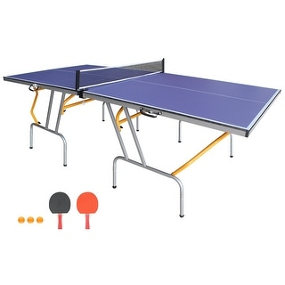 8ft Wooden Mid-Size Table Tennis Table Set with Game Net - Bed Bath ...