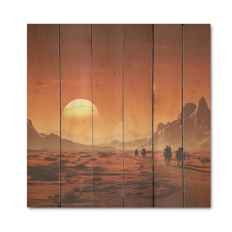 DESIGN ART "African Tribes Sahara Caravan" African Tribes Wood Wall ...