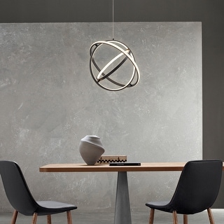 C Cattleya 16-inch 3000K Adjustable Globe Modern LED Chandelier - Bed ...