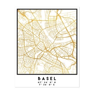 Basel Switzerland Basel Street Map Maps Minimal Art Print/Poster - Bed ...