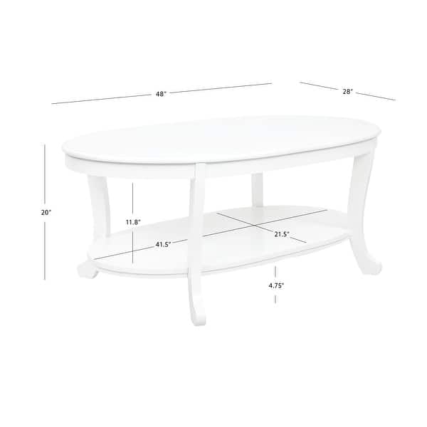 Modena Rusitc White Wood Coffee Table - Bed Bath & Beyond - 39630879